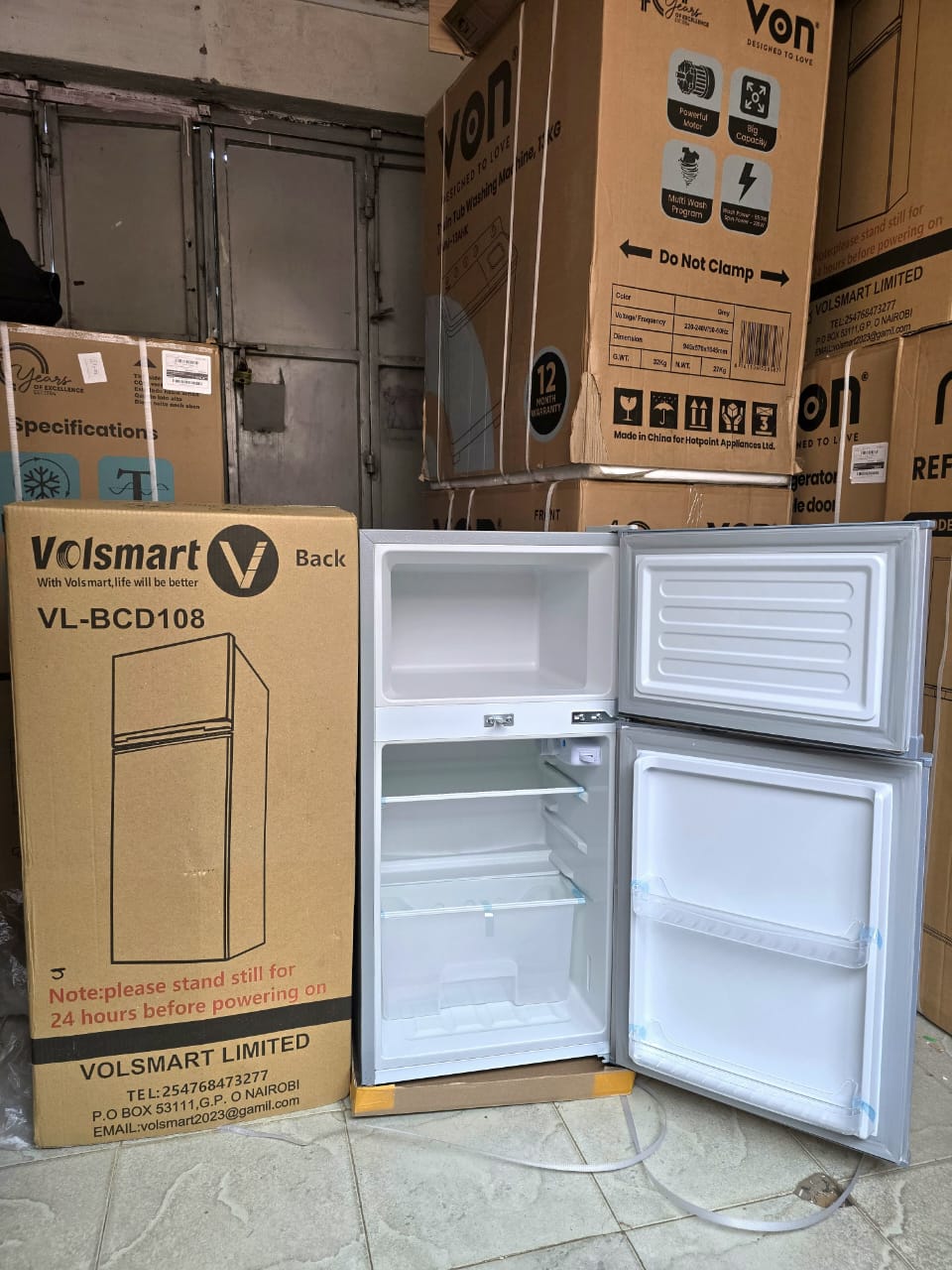 Volsmart 108l mini double door - Kwikri Electronics